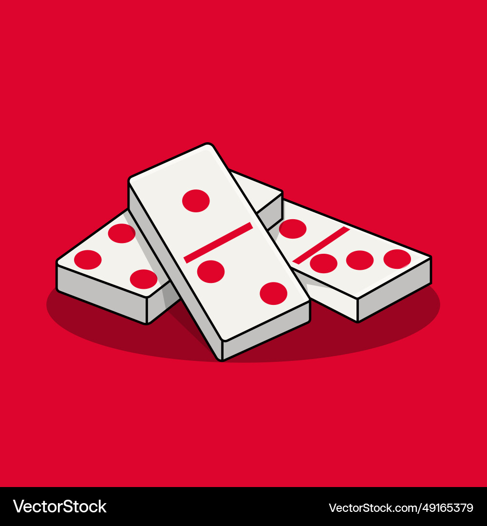 Domino card Royalty Free Vector Image - VectorStock