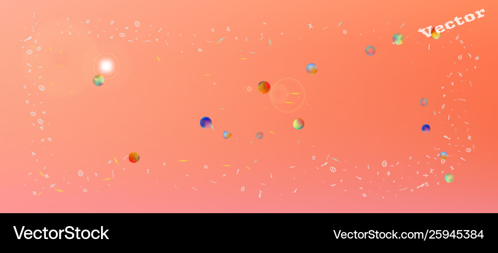 Colorful abstract ultra wide space background Vector Image