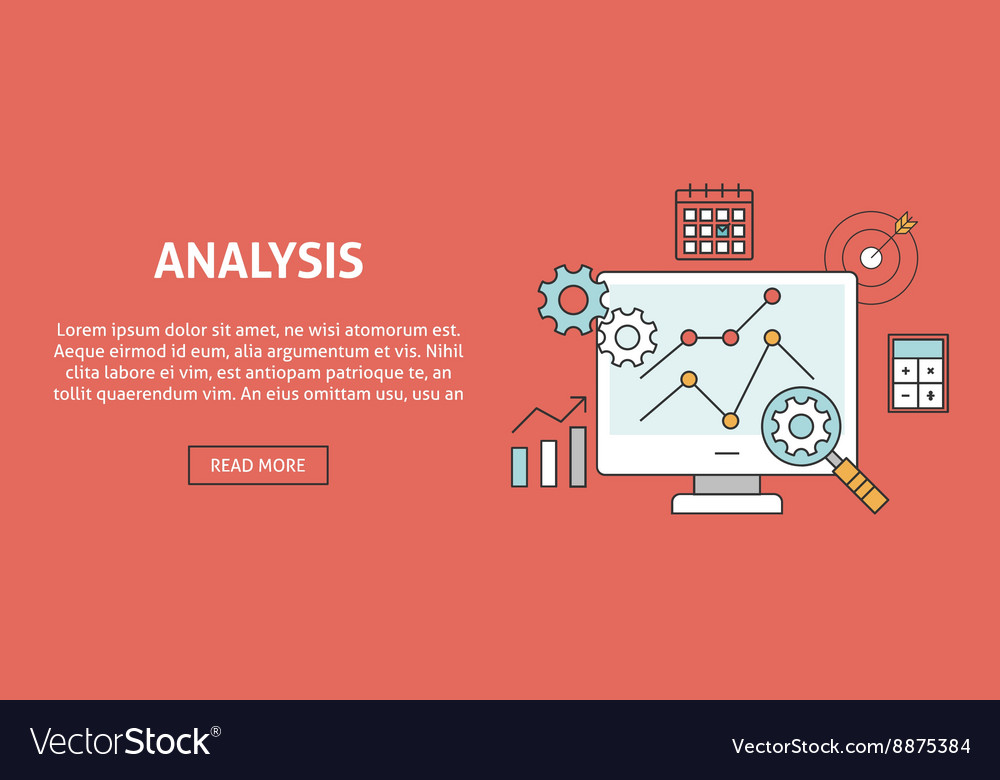 Data analysis concept banner Royalty Free Vector Image