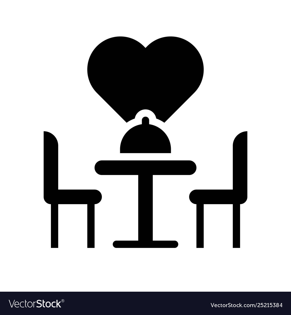 Dinner isolated solid style icon Royalty Free Vector Image