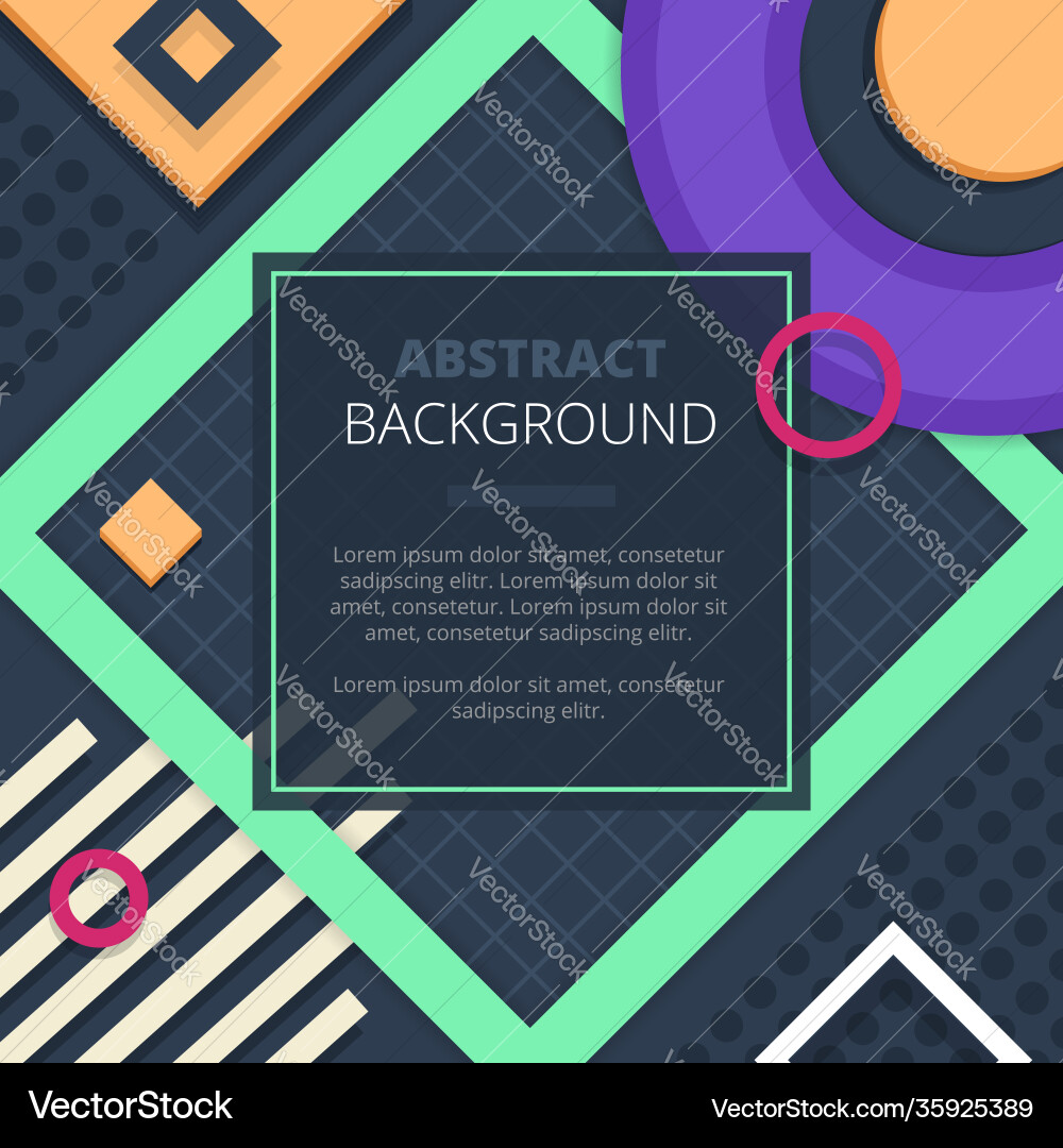 Abstract Geometric Notice Board Background Vector Image