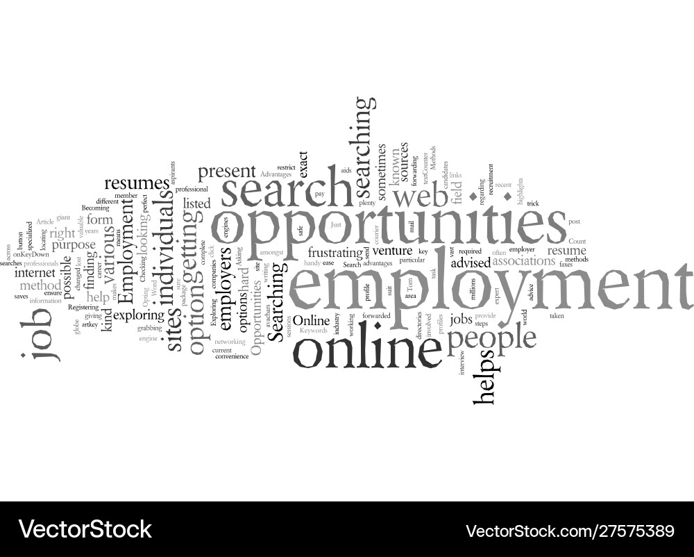 Employment opportunities tom husnik Royalty Free Vector
