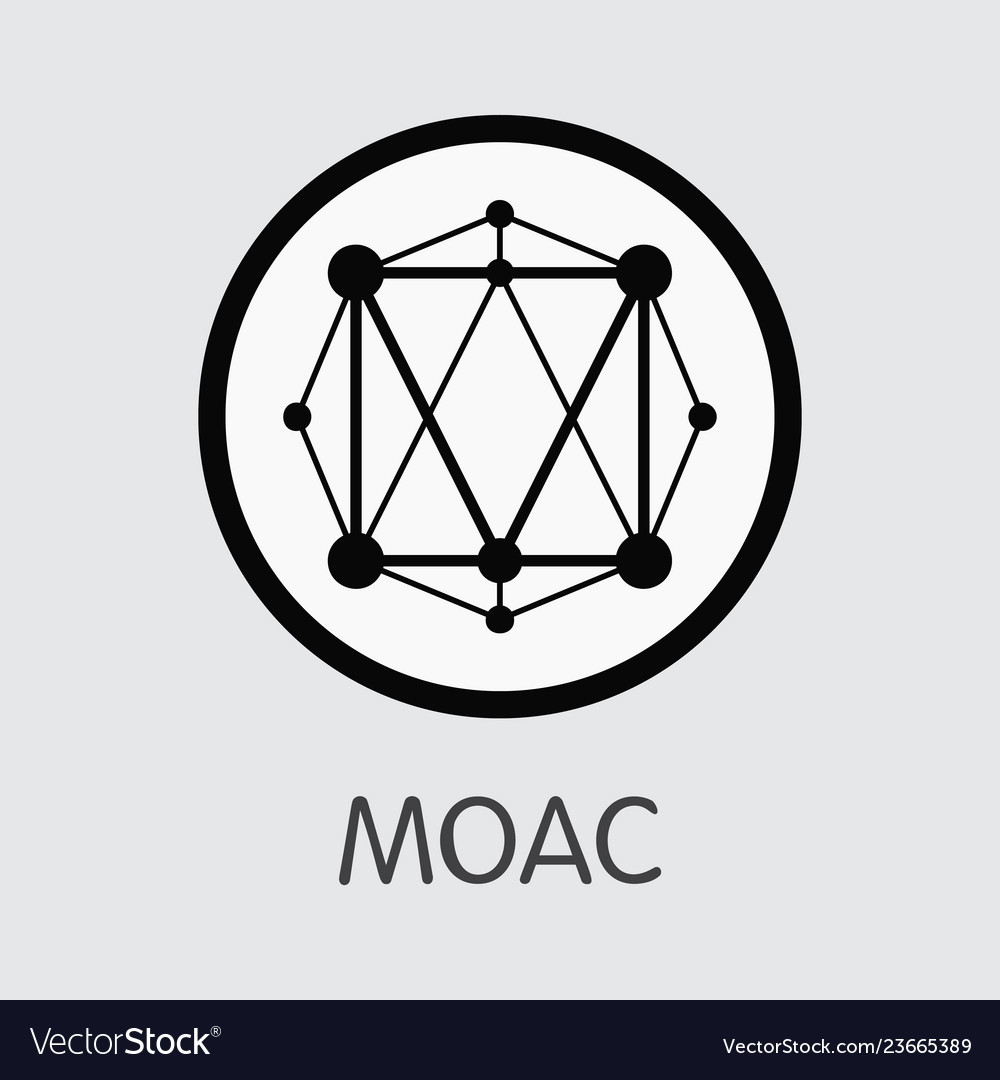 Moac - the logo of crypto coins or market Vector Image