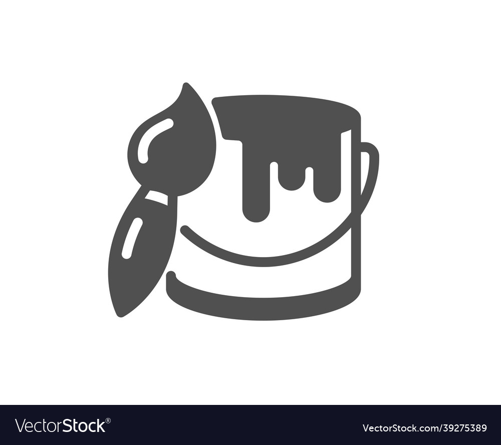Paint brush icon wall paintbrush sign Royalty Free Vector