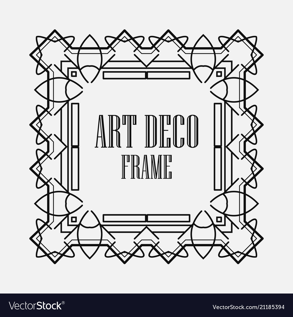 Art deco frame Royalty Free Vector Image - VectorStock