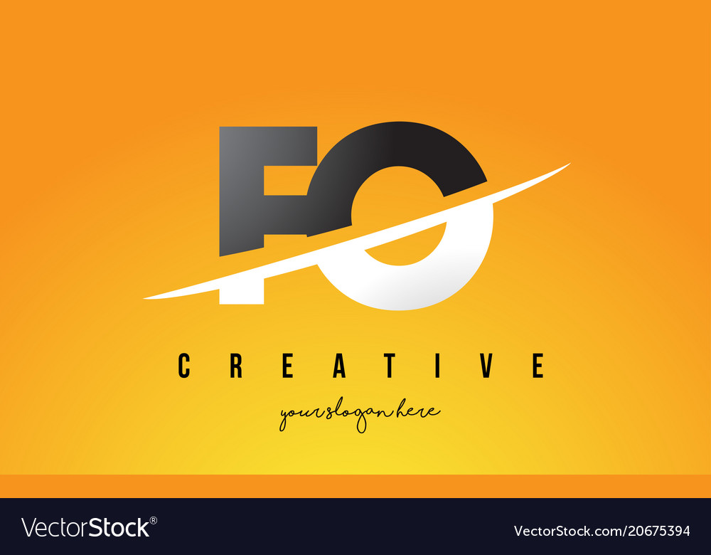 Fo f o letter modern logo design with yellow Vector Image Fo f o letter modern logo design with yellow Vector Image