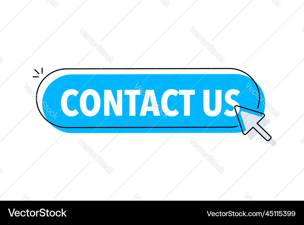Contact us button with cursor pointer click Vector Image