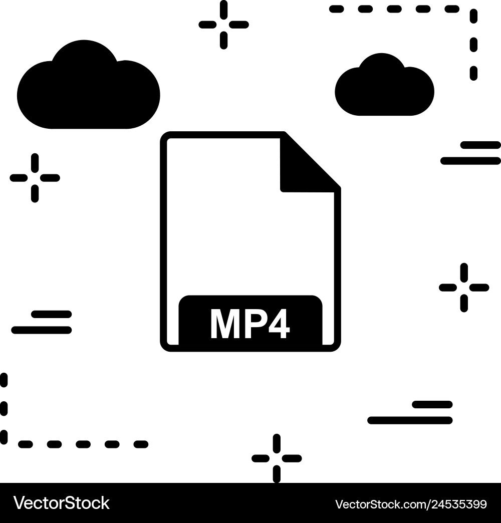 Mp4 icon Royalty Free Vector Image - VectorStock