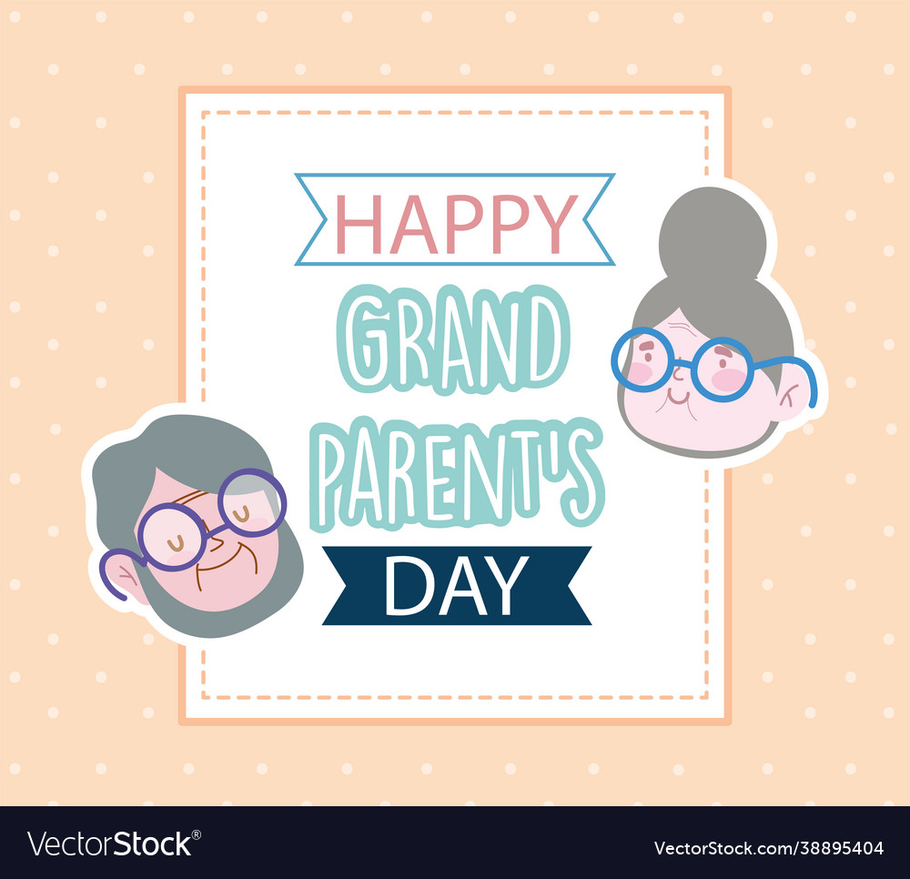 Happy grandparents day poster Royalty Free Vector Image