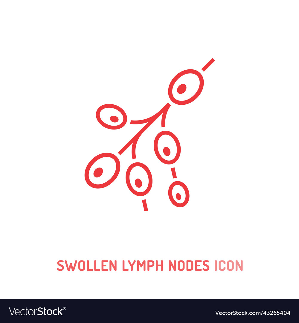 Swollen lymph nodes icon editable Royalty Free Vector Image Swollen lymph nodes icon editable Royalty Free Vector Image