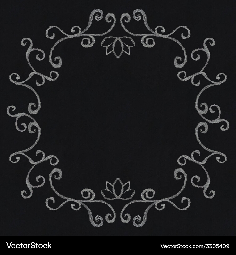Chalk decorative frame Royalty Free Vector Image