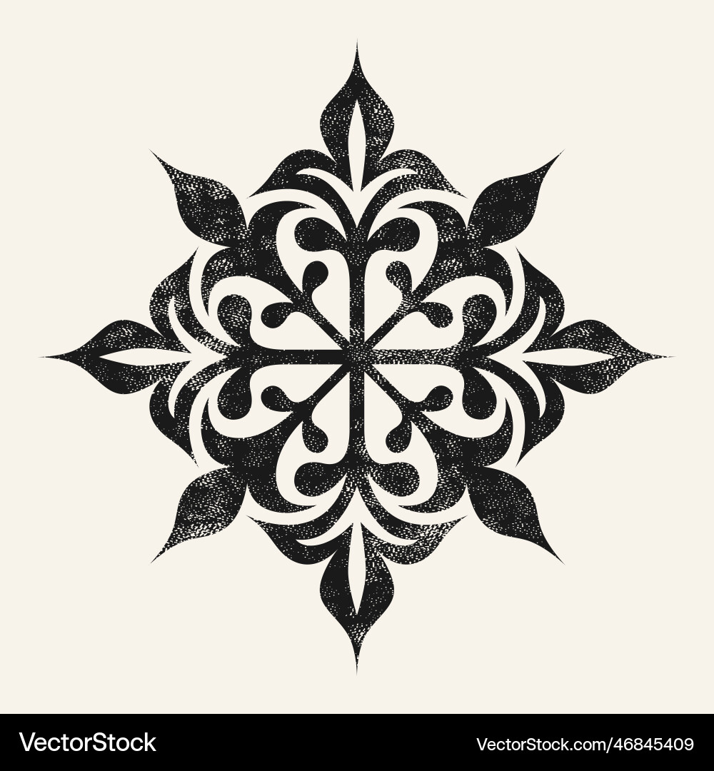 Floral ornament in medieval style Royalty Free Vector Image