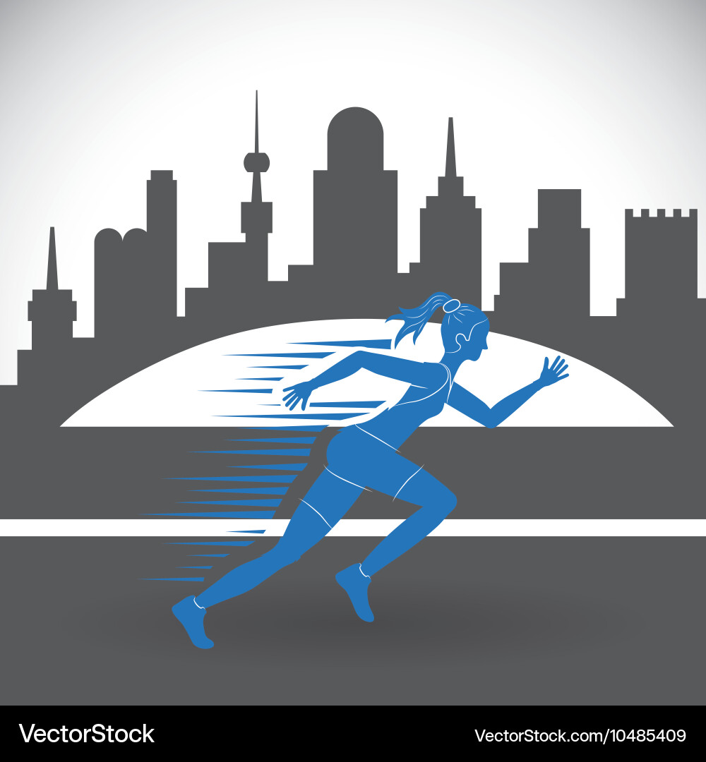 Runner athlete running design Royalty Free Vector Image