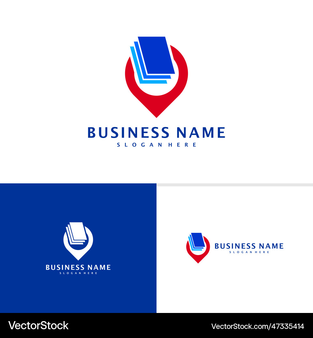 Book point logo template creative Royalty Free Vector Image