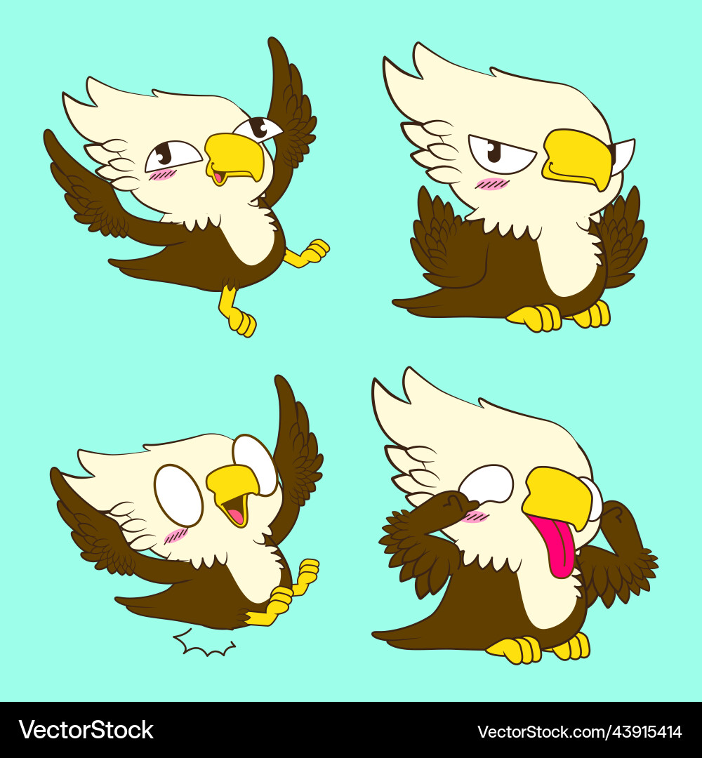 Cute little eagle Royalty Free Vector Image - VectorStock