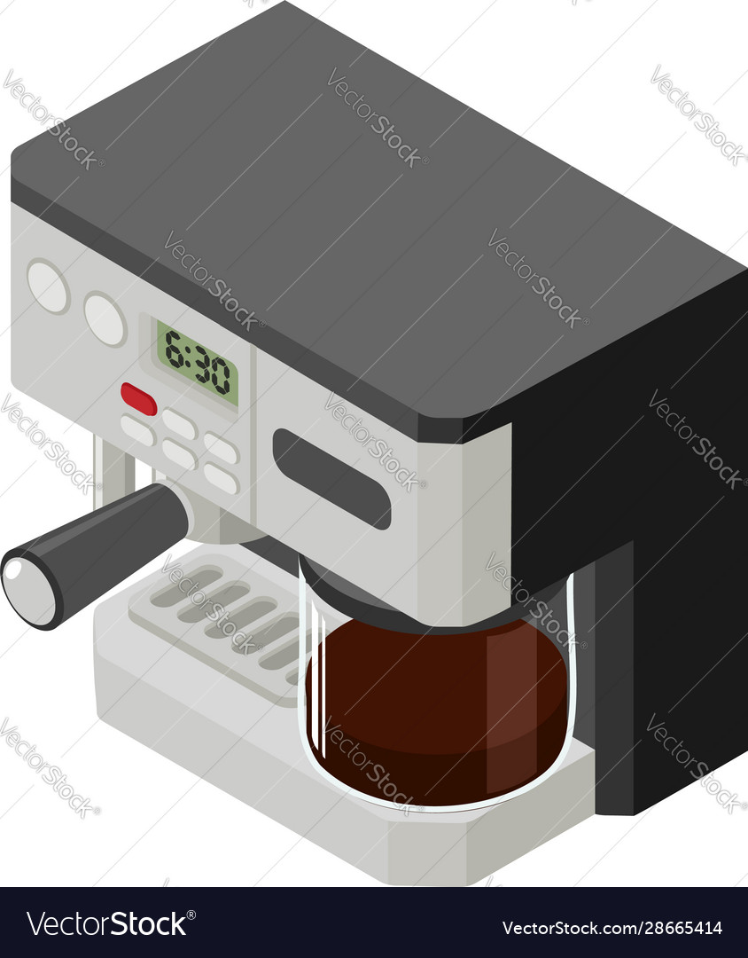 Professional coffee machine icon isometric style Vector Image Professional coffee machine icon isometric style Vector Image