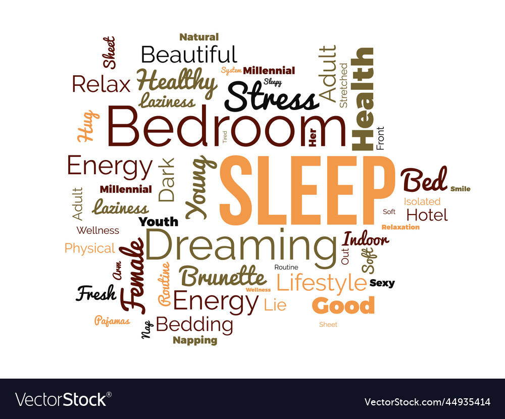 Sleep world cloud background health awareness Vector Image Sleep world cloud background health awareness Vector Image