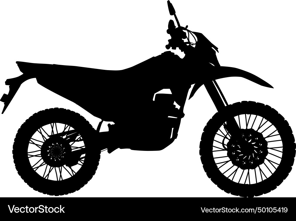 Motorcycle cross vehicle silhouette Royalty Free Vector