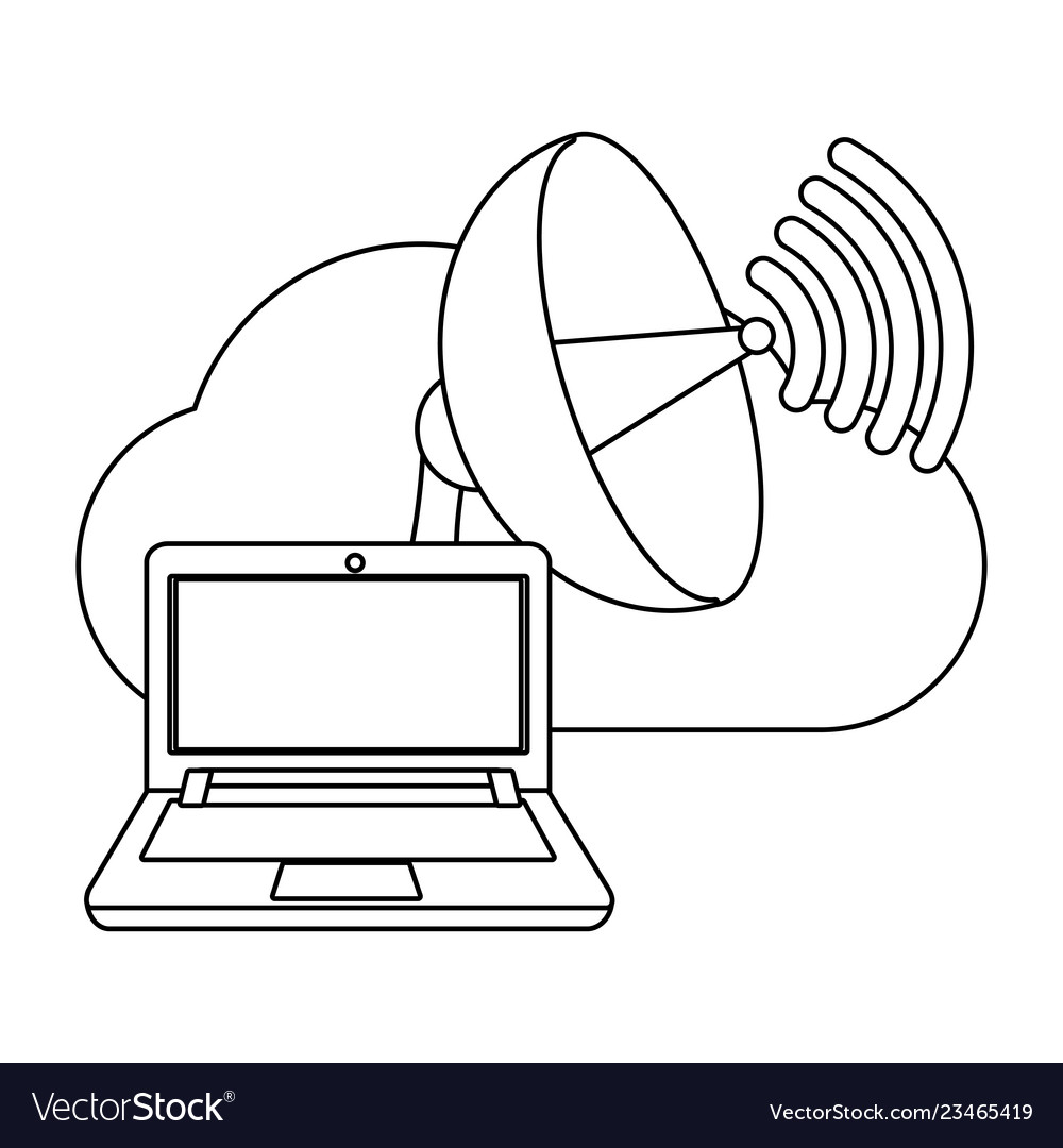 Technology computing cartoon Royalty Free Vector Image