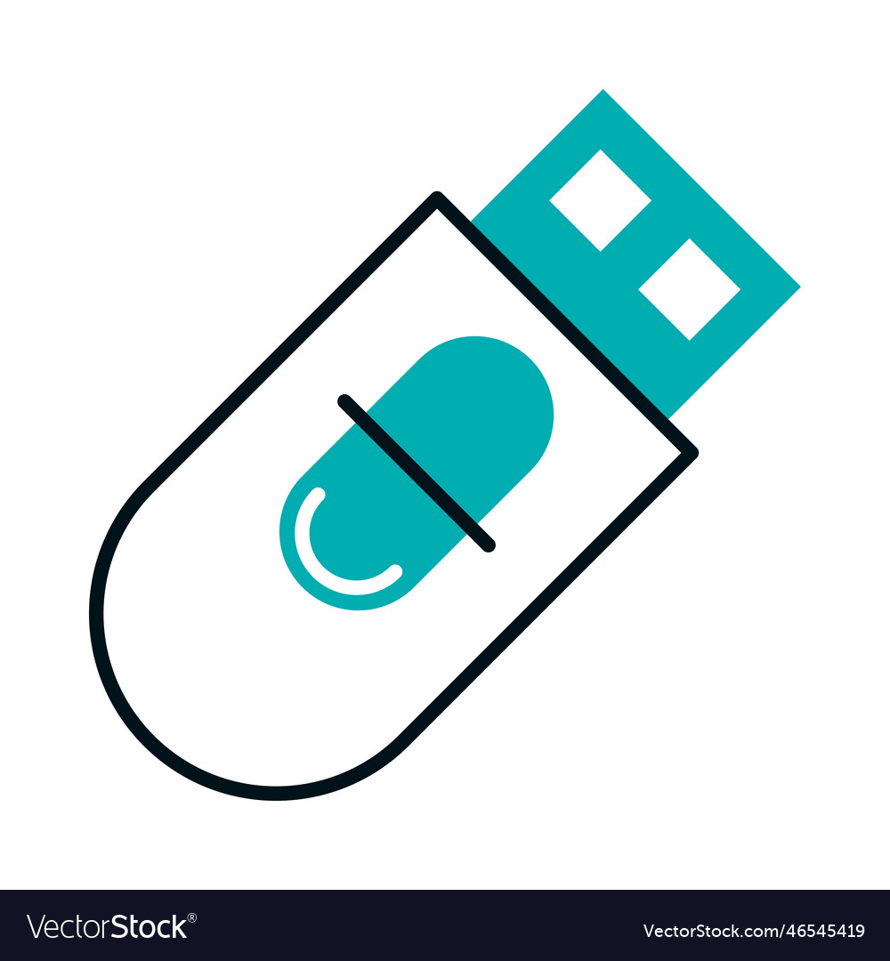 Usb memory data storage Royalty Free Vector Image Usb memory data storage Royalty Free Vector Image