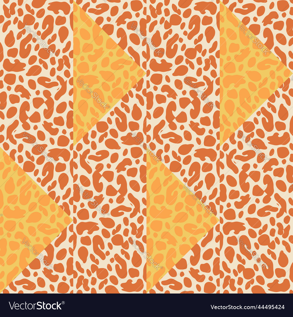 Abstract leopard skin mosaic seamless pattern Vector Image Abstract leopard skin mosaic seamless pattern Vector Image