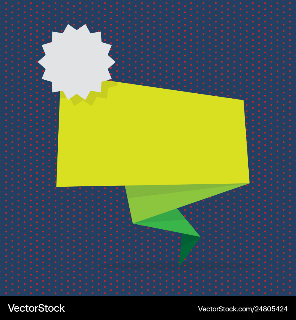 Blank two tone folded banner with seal in one Vector Image