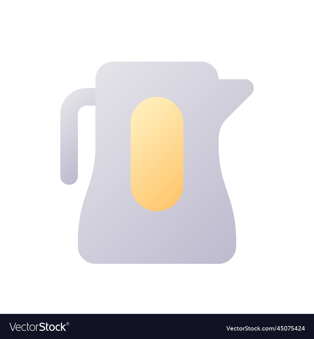 Electric kettle pixel perfect flat gradient Vector Image