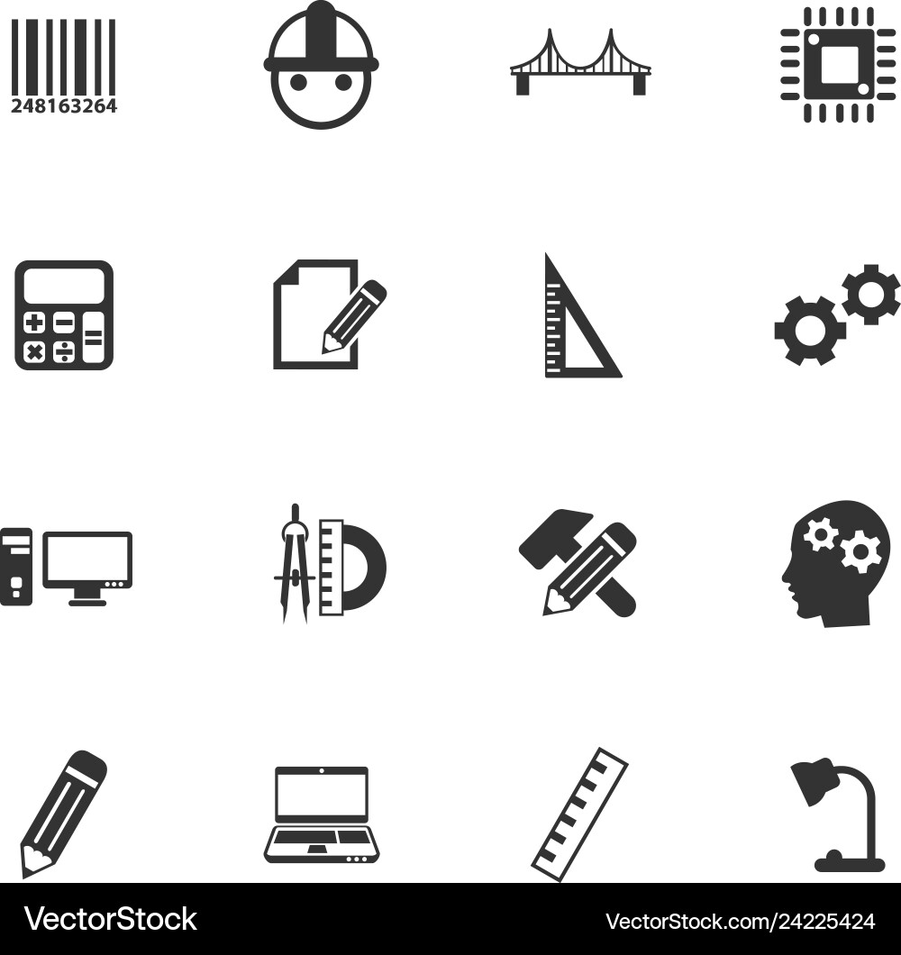 Engineering icon set Royalty Free Vector Image