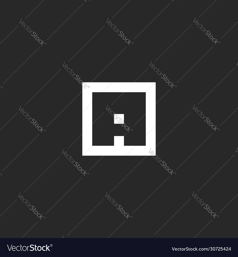Letter a logo creative monogram square geometric Vector Image