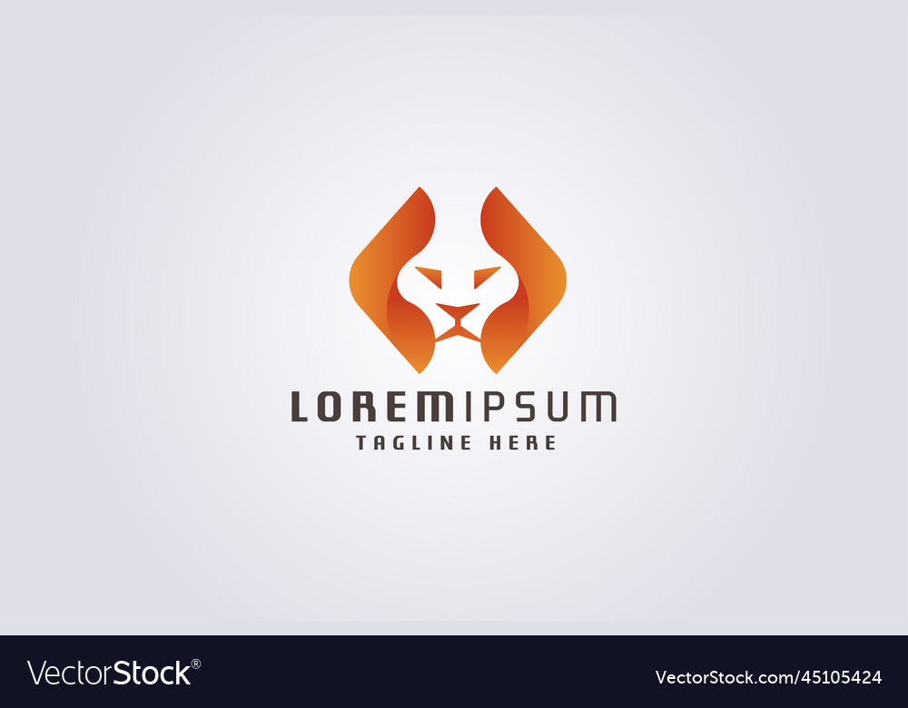 Lion code logo Royalty Free Vector Image - VectorStock