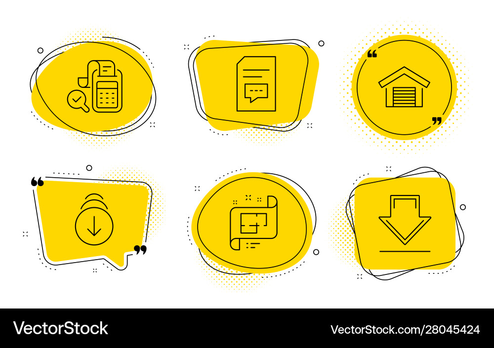 Parking garage architectural plan and scroll down Vector Image