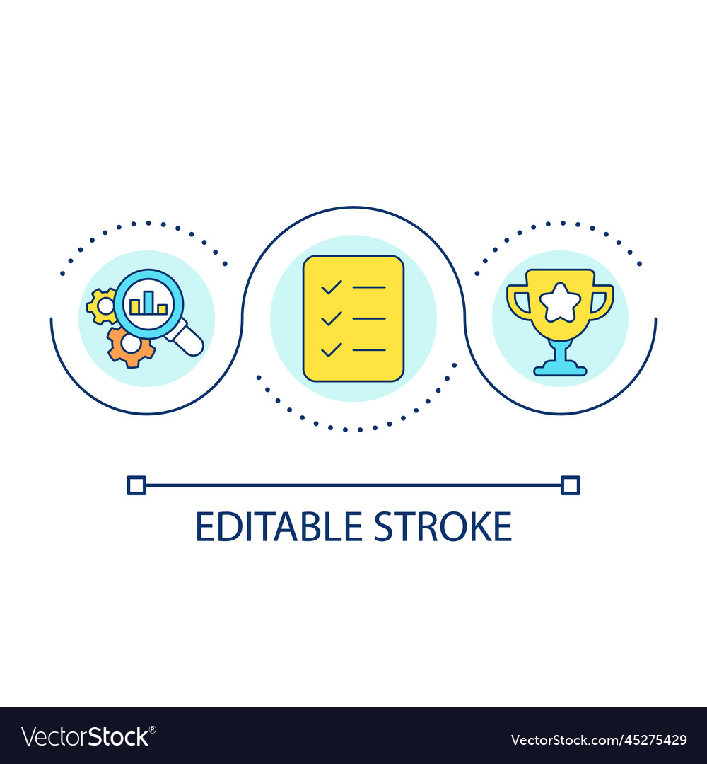 Business tasks planning loop concept icon Vector Image Business tasks planning loop concept icon Vector Image