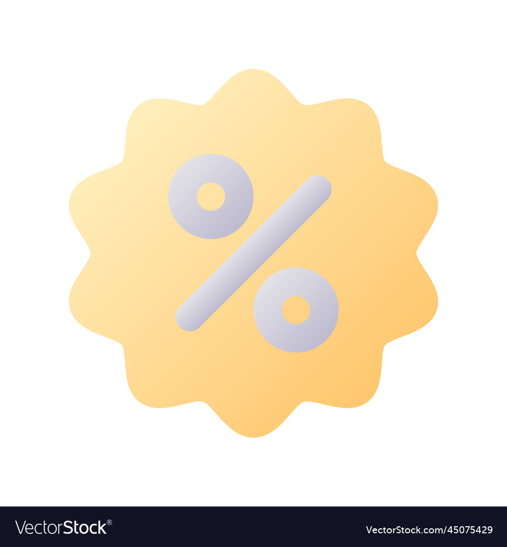 Discount pixel perfect flat gradient two-color ui Vector Image Discount pixel perfect flat gradient two-color ui Vector Image