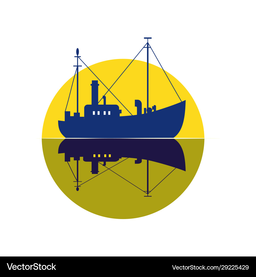 Fishing vessel icon Royalty Free Vector Image - VectorStock