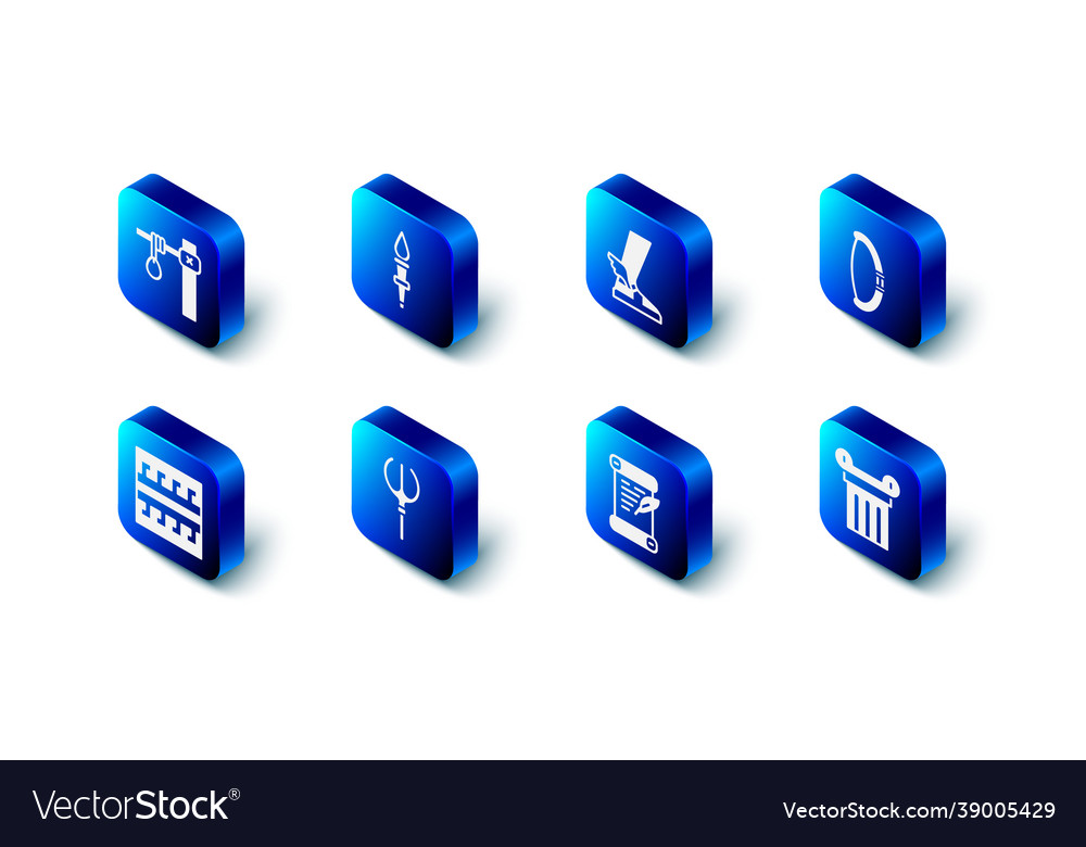 Set torch flame hermes sandal medieval bow Vector Image Set torch flame hermes sandal medieval bow Vector Image