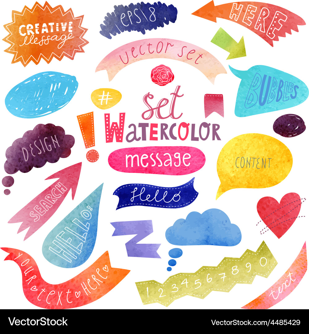 Watercolor bubble Royalty Free Vector Image - VectorStock