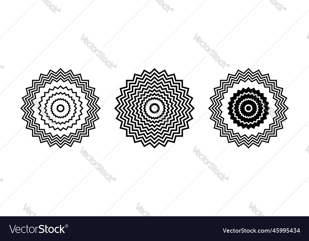 Circle zig zag lines patterns Royalty Free Vector Image Circle zig zag lines patterns Royalty Free Vector Image