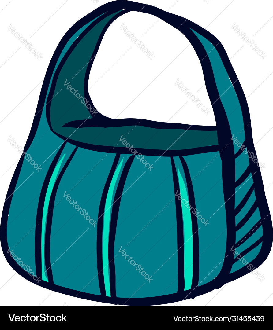 Big blue bag on white background Royalty Free Vector Image
