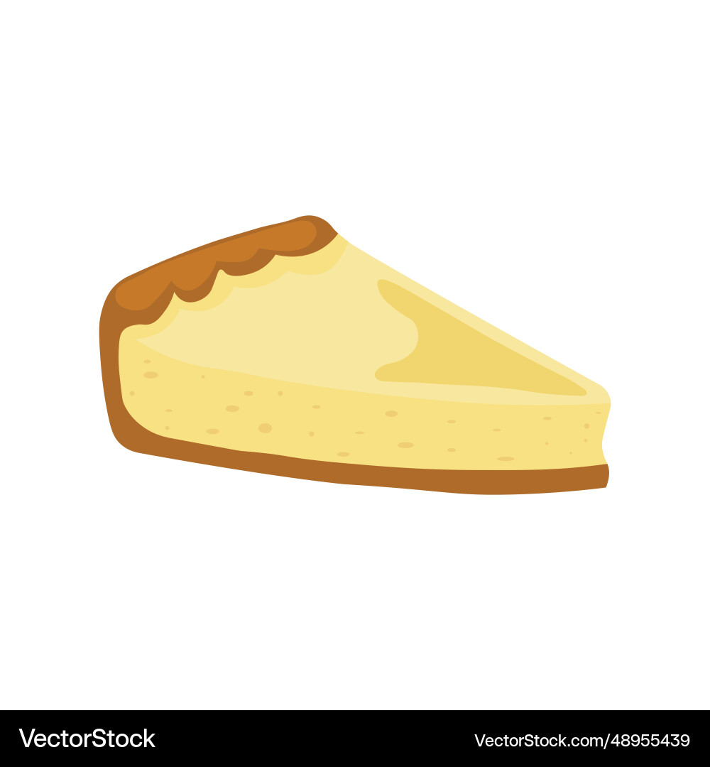 Piece of cheesecake cake Royalty Free Vector Image