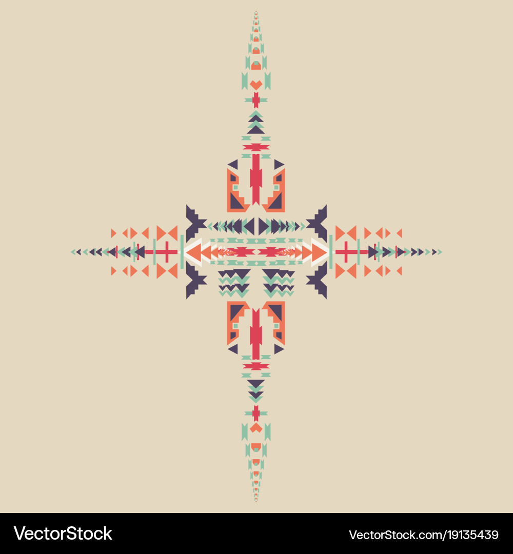 Tribal element in aztec stile tribal design Vector Image