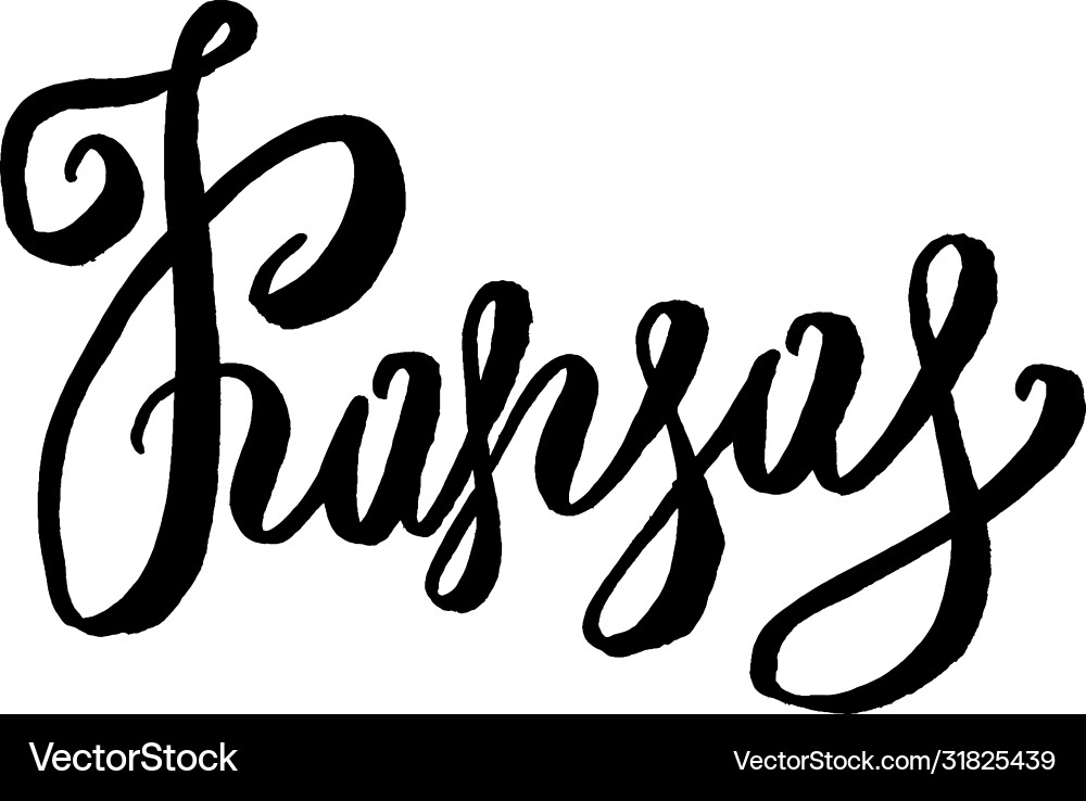 Usa states name phrase brush calligraphy Vector Image