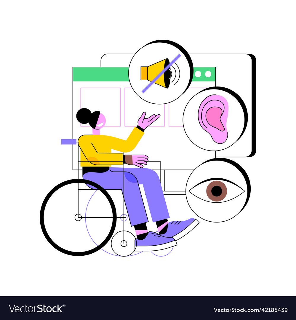 Web accessibility program abstract concept Vector Image