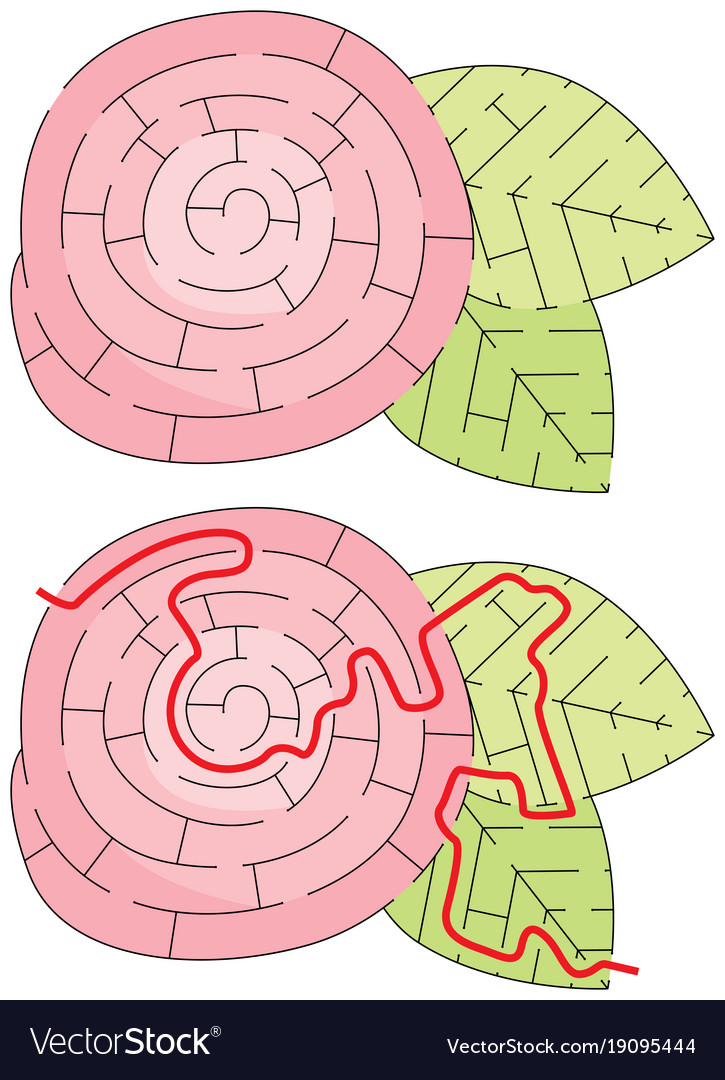 Easy flower maze Royalty Free Vector Image - VectorStock Easy flower maze Royalty Free Vector Image - VectorStock