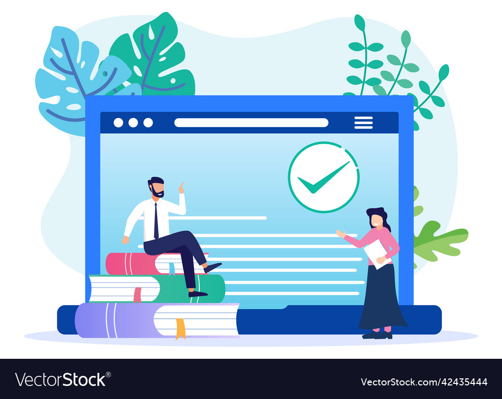 Graphic cartoon character of data and document Vector Image