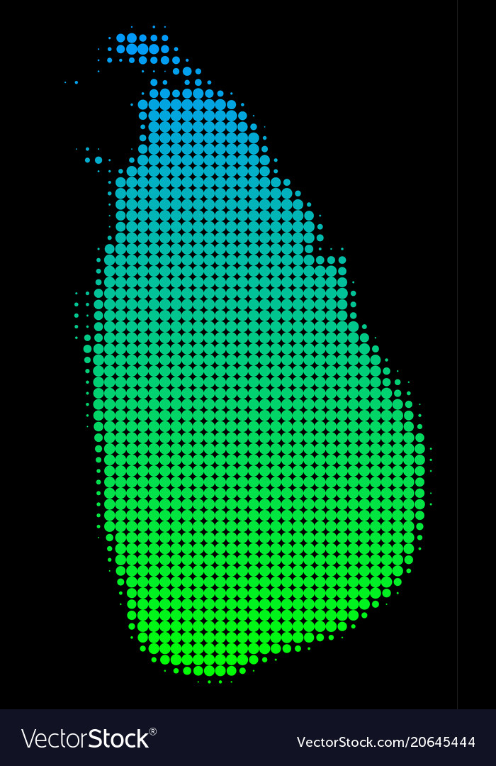 Halftone sri lanka island map Royalty Free Vector Image