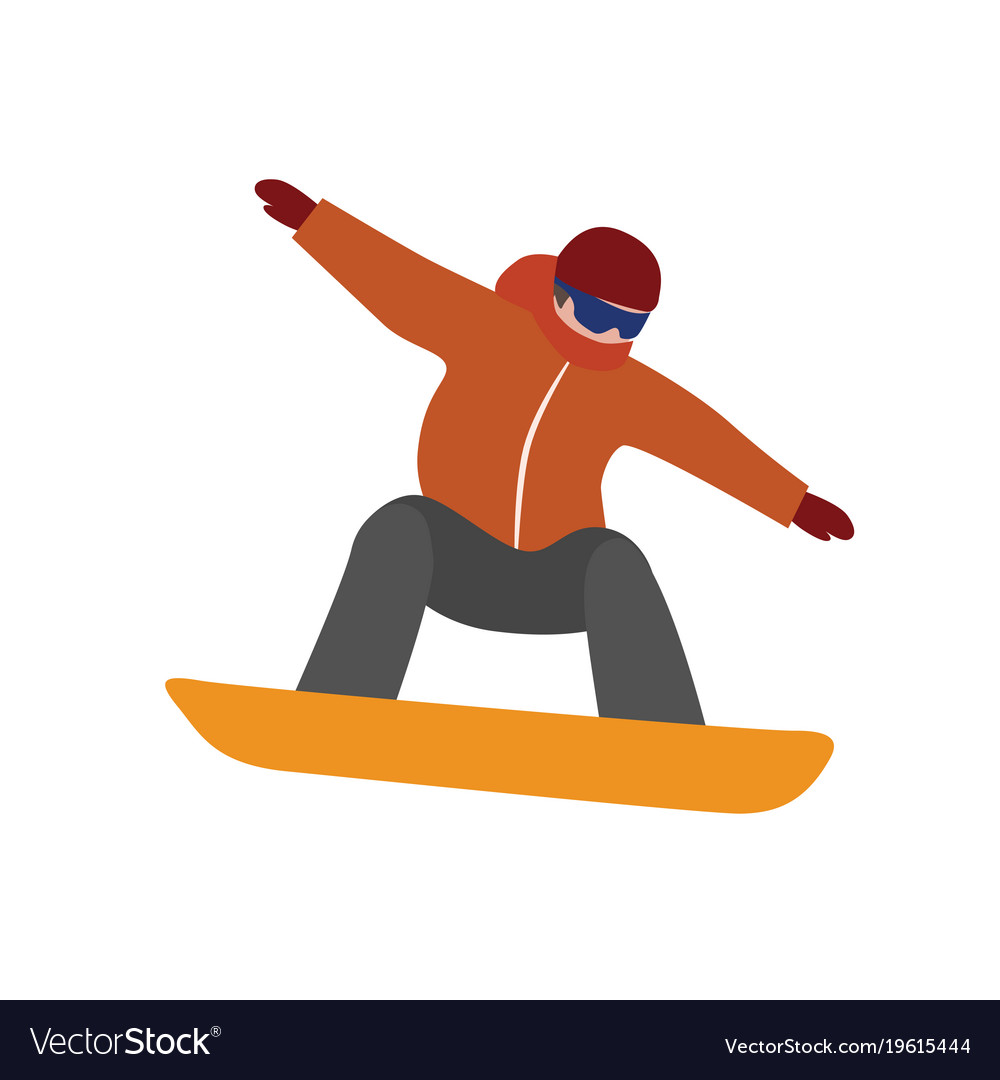 Isometric isolated man snowboarder urban Vector Image