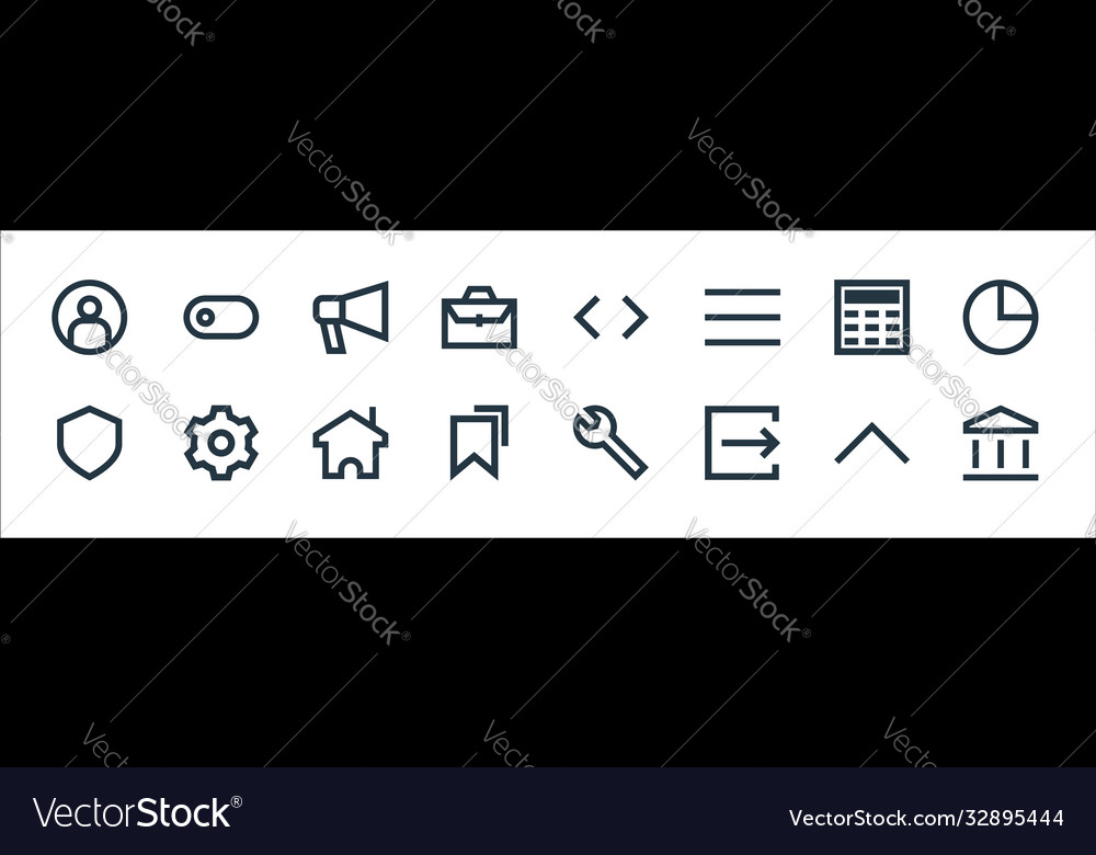 User interface line icons linear set quality line Vector Image