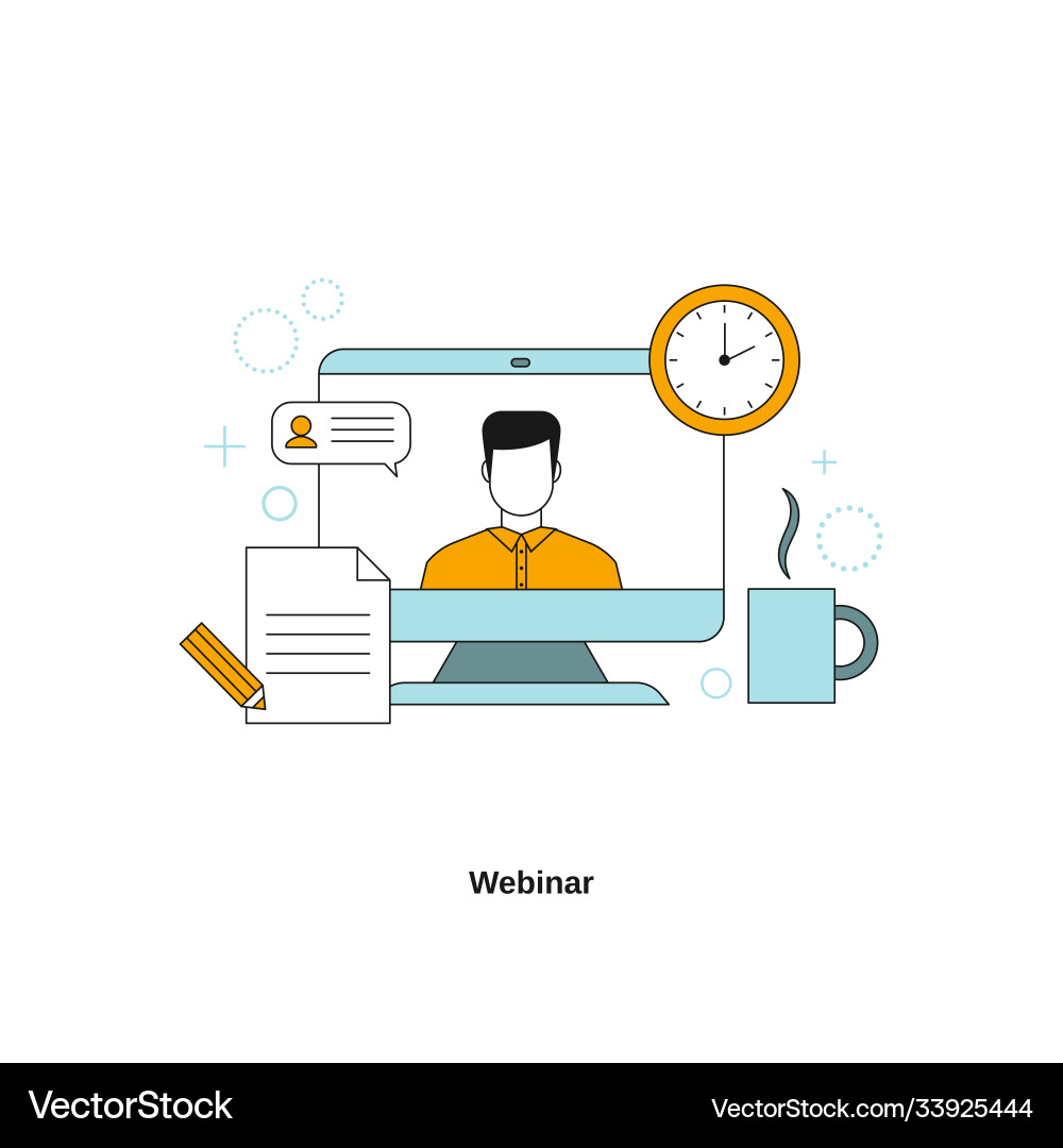 Webinar concept Royalty Free Vector Image - VectorStock
