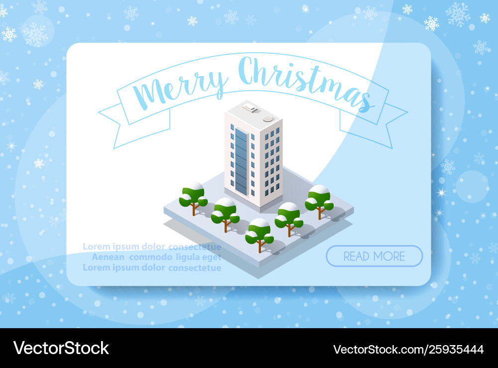 Winter christmas landscape Royalty Free Vector Image