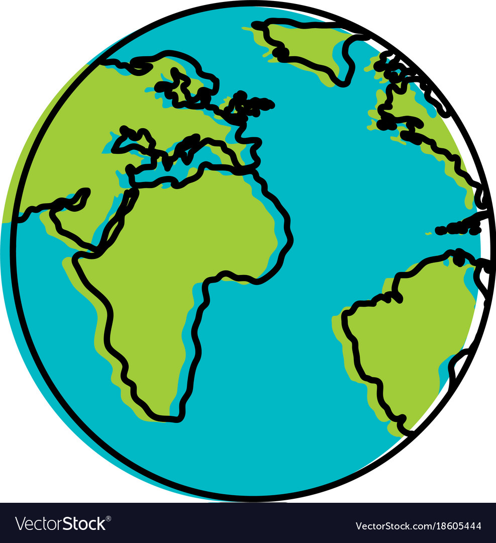 World planet earth icon Royalty Free Vector Image